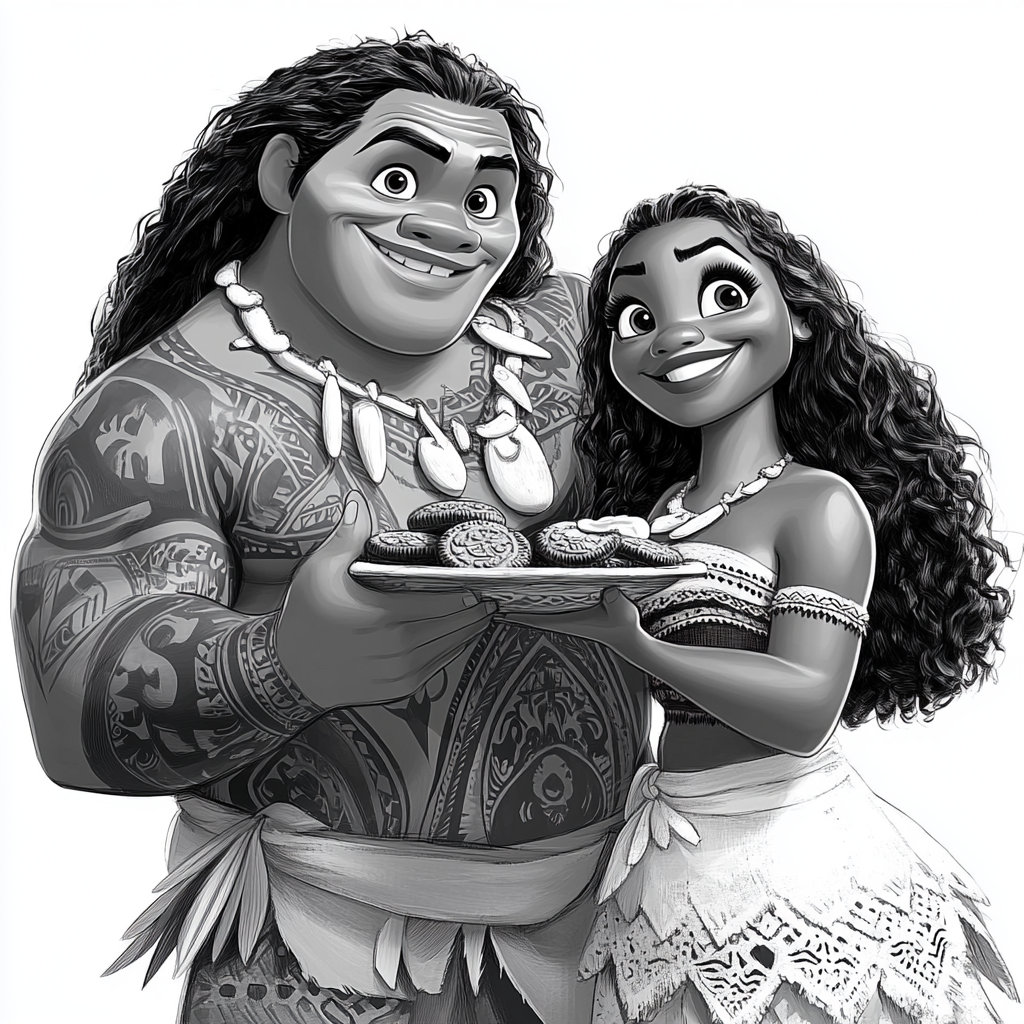 Moana & Maui Drawing – Premier Canvas TT
